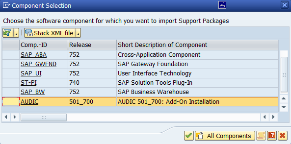 Installation of support packages
