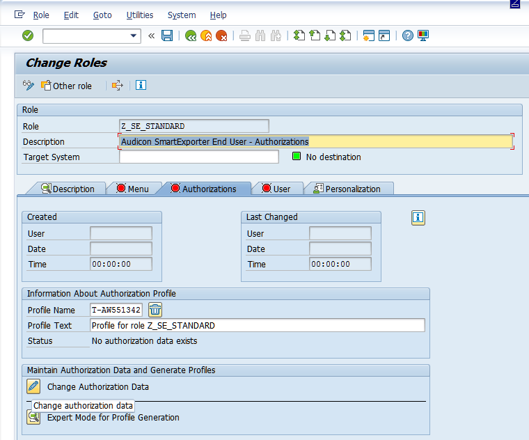 Assign Authorization Object