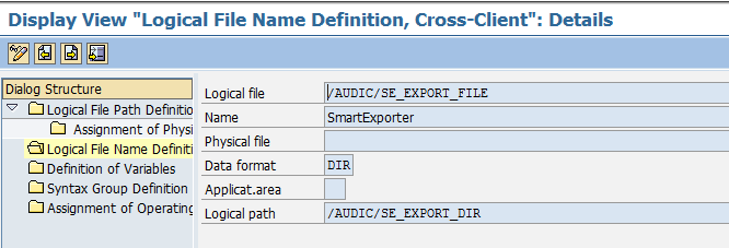 Function button Logical File