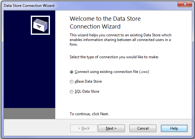 Eine Verbindung zu einem Datenspeicher herstellen