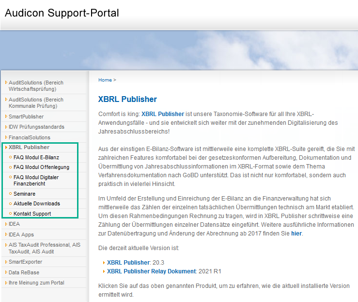 Audicon Support-Portal